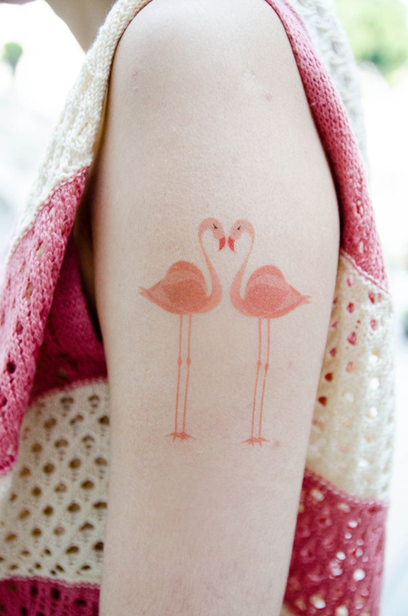 ⭐️ Tatuagens de Flamingo ⭐️ - Acho Tendência